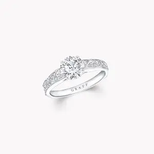 Graff Laurence Signature Round Diamond Engagement Ring - White Gold