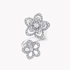 Graff Wild Flower Double Diamond Ring - White Gold