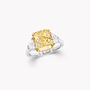 Graff Promise Radiant Cut Diamond Engagement Ring - Platinum And Yellow Gold