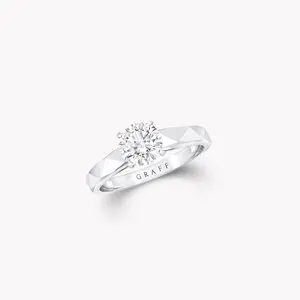 Graff Laurence Signature Round Diamond Engagement Ring - White Gold