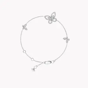 Graff Butterfly Silhouette Diamond Bracelet - White Gold