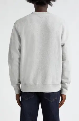 NOAH Classic Cotton Crewneck Sweatshirt - Heather Grey