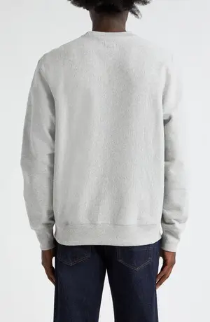 NOAH Classic Cotton Crewneck Sweatshirt - Heather Grey