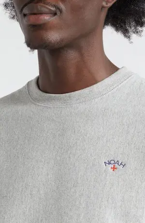 NOAH Classic Cotton Crewneck Sweatshirt - Heather Grey