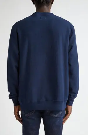 NOAH Classic Cotton Crewneck Sweatshirt - Navy