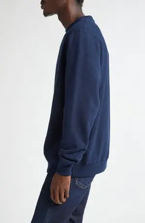 NOAH Classic Cotton Crewneck Sweatshirt - Navy