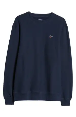 NOAH Classic Cotton Crewneck Sweatshirt - Navy