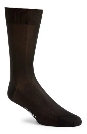 Canali Silk Dress Socks - Black