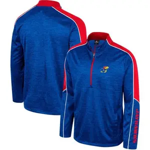 COLOSSEUM Kansas Jayhawks Marled Half-zip Jacket