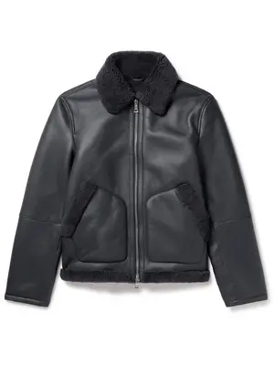Mr P. Shearling-lined Nappa Leather Trucker Jacket