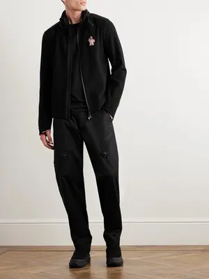 Moncler Shell-trimmed Fleece Ski Jacket