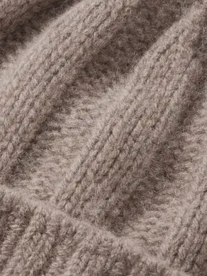 BEAMS Ribbed Cashmere Beanie