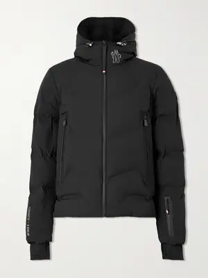 Moncler Arcesaz Logo-appliquéd Quilted Hooded Down Ski Jacket - Black
