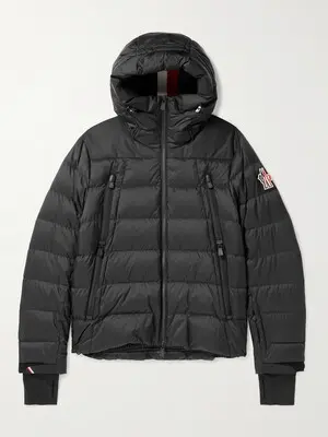 Moncler Camurac Logo-appliquéd Quilted Hooded Down Ski Jacket - Black