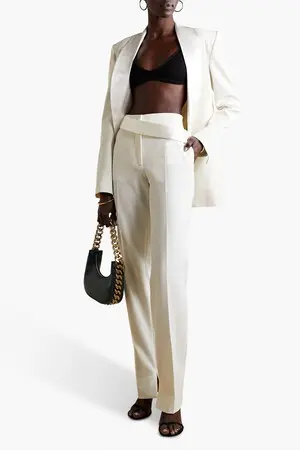 Stella McCartney Satintrimmed Twill Straight-leg Pants
