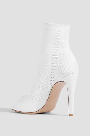 GIANVITO ROSSI Stretchknit Peep-toe Ankle Boots