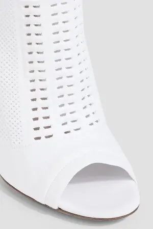 GIANVITO ROSSI Stretchknit Peep-toe Ankle Boots