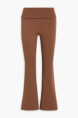 Stella McCartney Stretch-knit Flared Pants - Brown