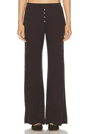 LESET Leset Pointelle Boxer Pant In Grey Choco