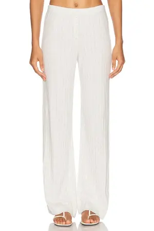 LESET Leset Pointelle Boxer Pant In Sage Cloud