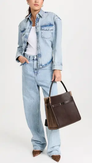 Tory Burch Lee Radziwill Textured Double Bag
