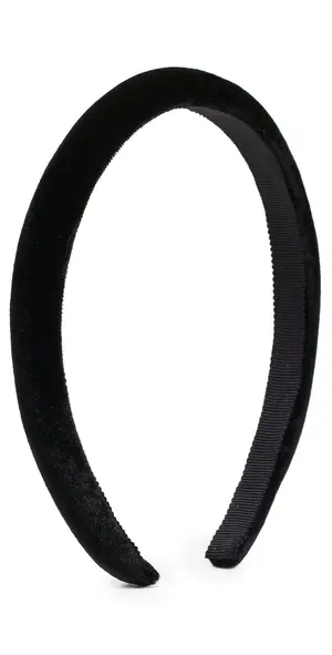 JENNIFER BEHR Tiana Velvet Headband - Black
