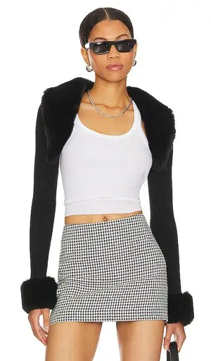Superdown Amy Faux Fur Bolero
