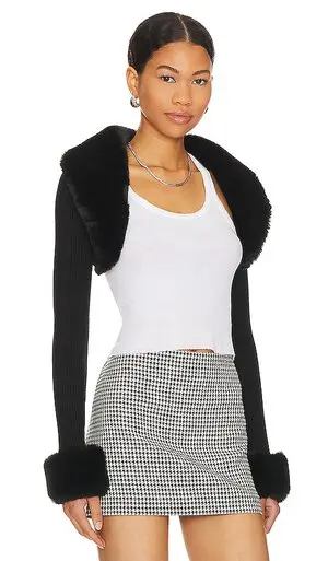 Superdown Amy Faux Fur Bolero
