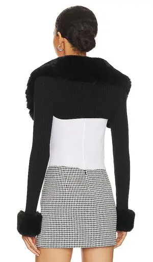 Superdown Amy Faux Fur Bolero
