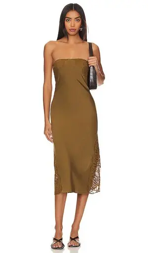 House Of Harlow 1960 X Francisca Midi Dress - Olive Green