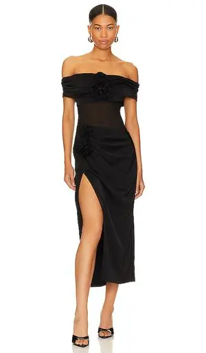 Black Maxi Dresses with Slit