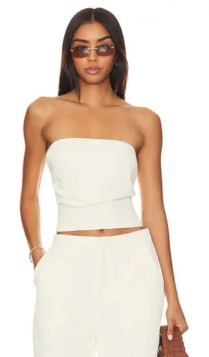 SNDYS. Roma Ruched Sateen Top