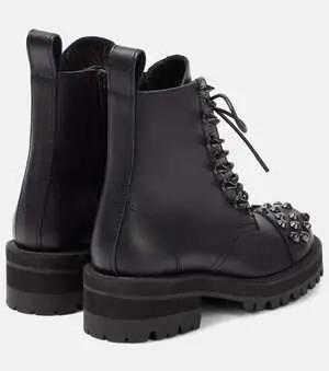Junya Watanabe Embellished Leather Biker Boots
