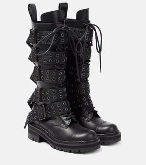 Junya Watanabe Embellished Leather Boots