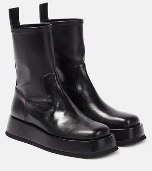 GIA BORGHINI Rosie Platform Ankle Boots - Black