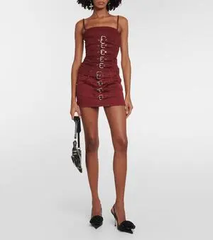 Blumarine Denim Mini Skirt - Red