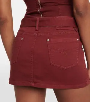 Blumarine Denim Mini Skirt - Red