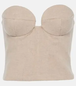 Magda Butrym Cashmere Bustier - Beige