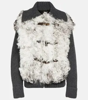 Alanui The Big Chill Shearling And Wool Jacket