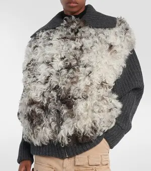 Alanui The Big Chill Shearling And Wool Jacket