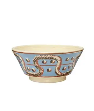 Tory Burch Mochaware Serving Bowl - Blue Multi