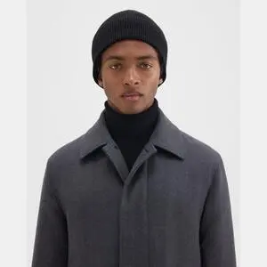 Theory Theory Ribbed Cashmere Beanie Black
