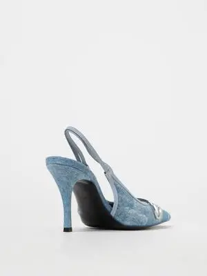 DIESEL® Slingback Pumps With Embellishment - Denim