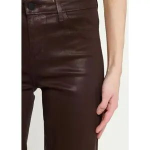 L'Agence Ruth High-rise Coated Straight Jeans - Dark Java