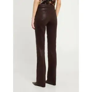 L'Agence Ruth High-rise Coated Straight Jeans - Dark Java