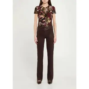 L'Agence Ruth High-rise Coated Straight Jeans - Dark Java