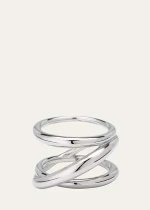Charlotte Chesnais Sterling Triplet Ring - Silver