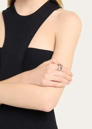 Charlotte Chesnais Sterling Triplet Ring - Silver