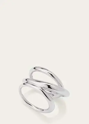 Charlotte Chesnais Sterling Triplet Ring - Silver