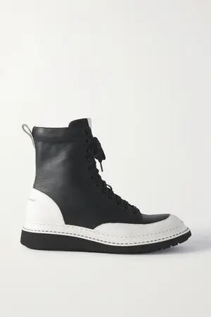 Loewe Two-tone Leather Combat Boots